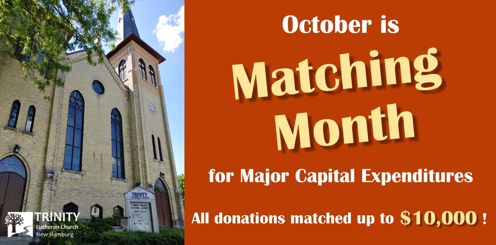 October is Matching Month! | Trinity Evangelical Lutheran Church
